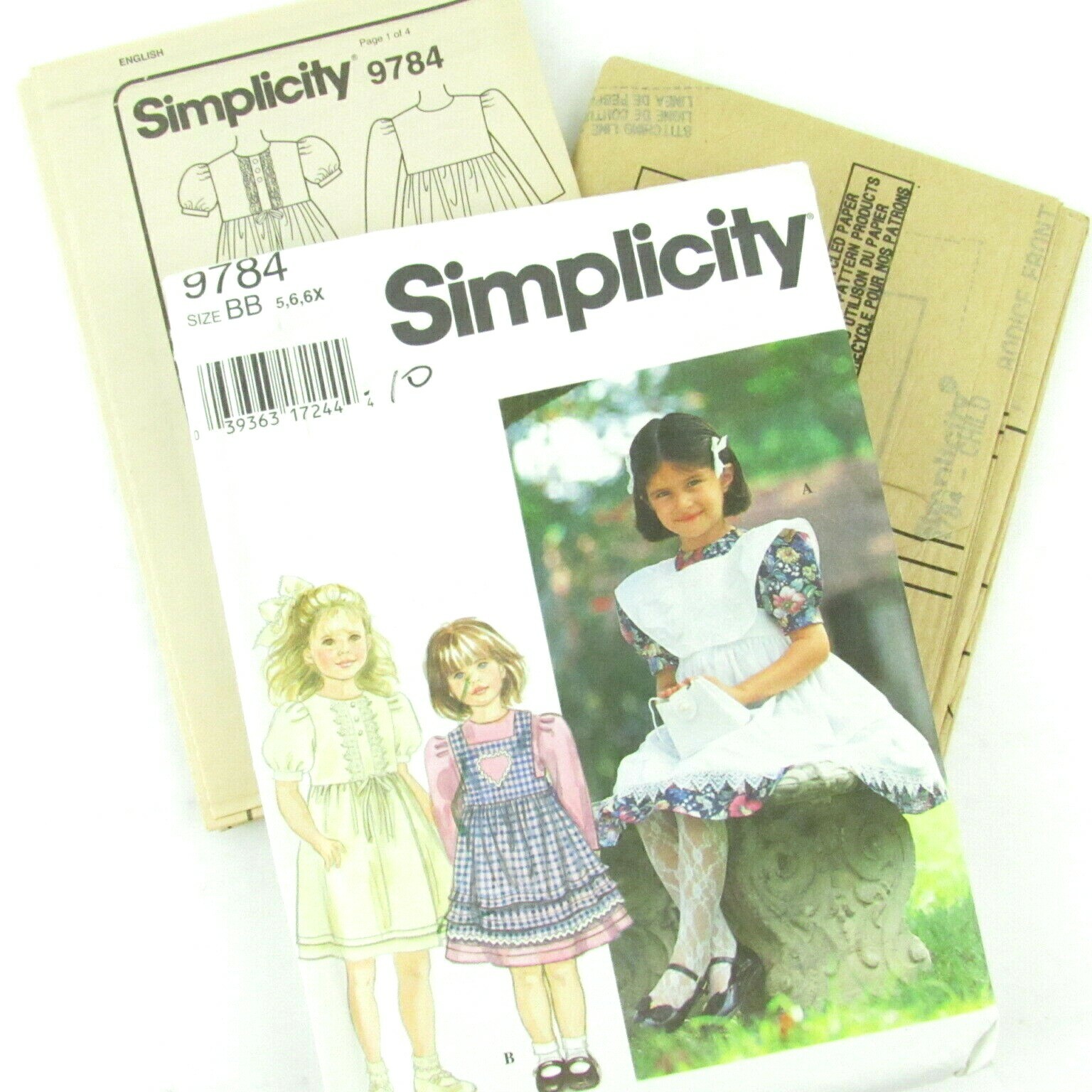 Simplicity Sewing Pattern 9784 Dress Pinafore Size 5-6X Girls Child ...