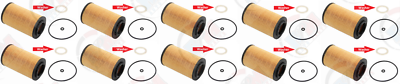 10PK - Oil filter 26320-3C100 + Washer for HYUNDAI Sonata Azera ...