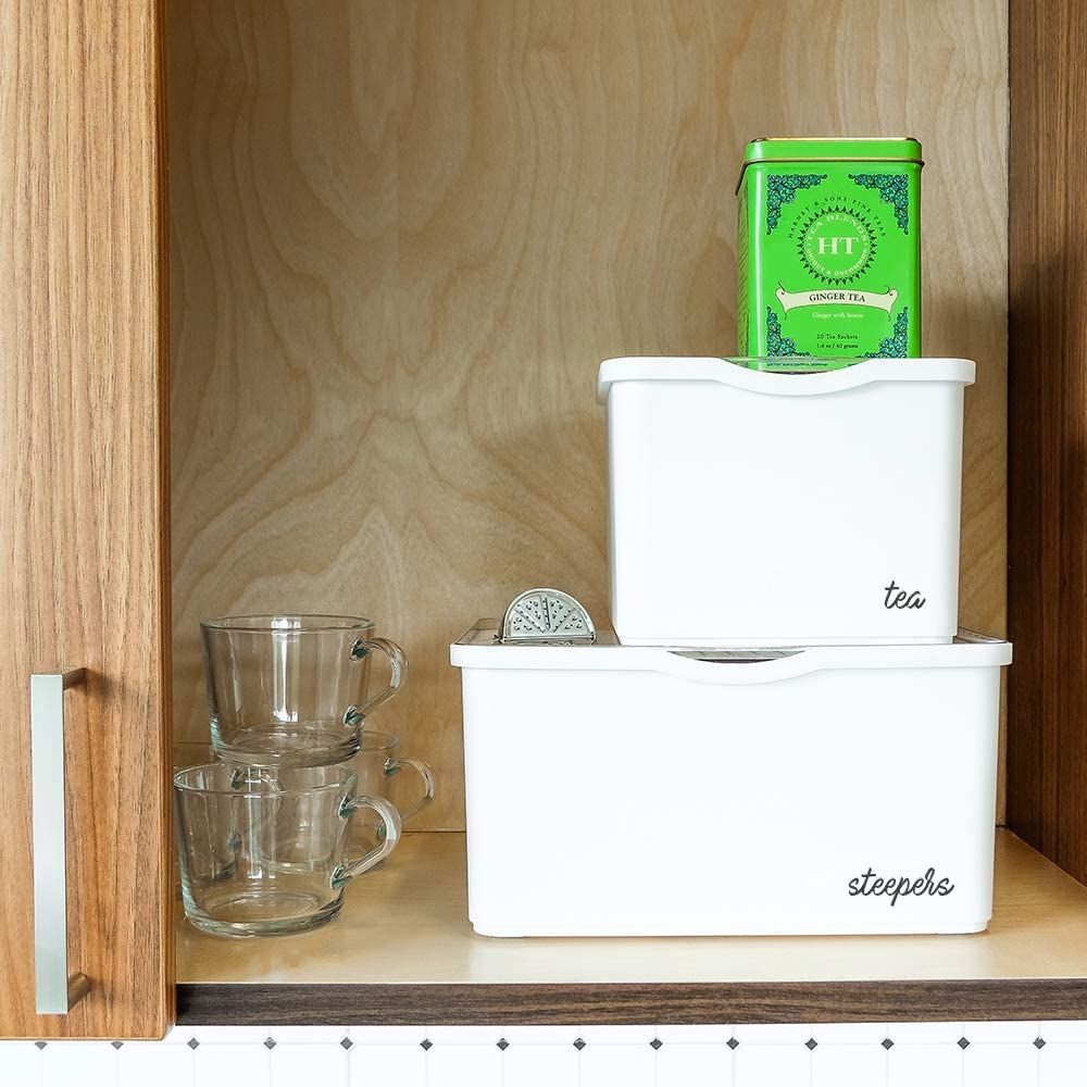 madesmart 79031 Medium Stacking Lid Bin - White for sale online | eBay