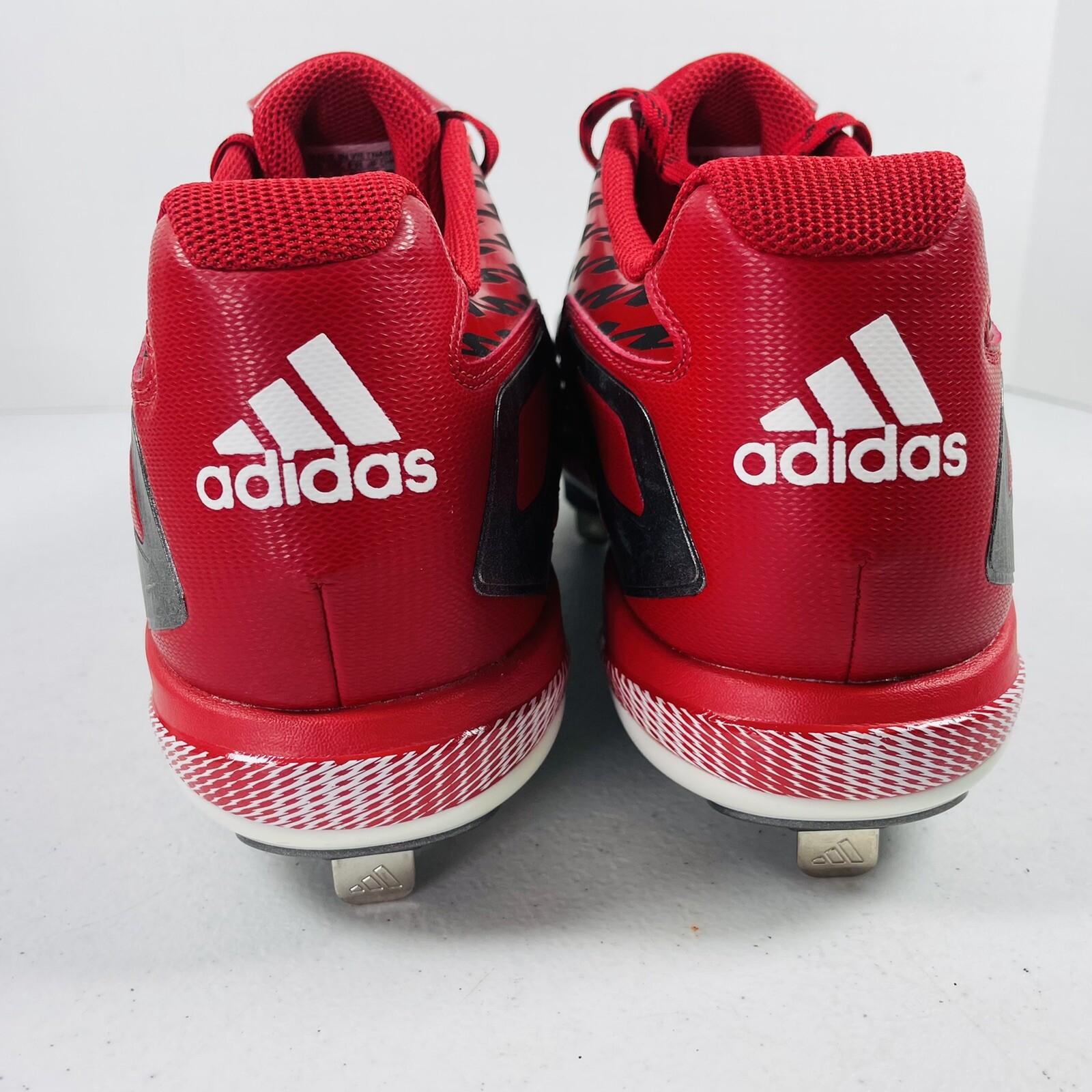 🔥 Adidas • Power Alley 3 Metal Baseball Cleats Red Black • S84765 • Sz ...