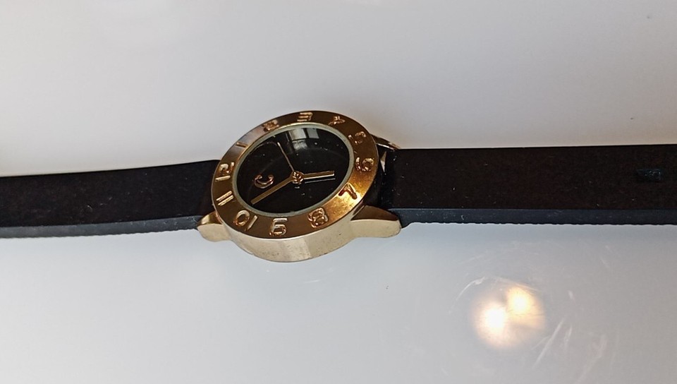 Collezio Gold Tone Women's Watch With Black Silicone Band | eBay