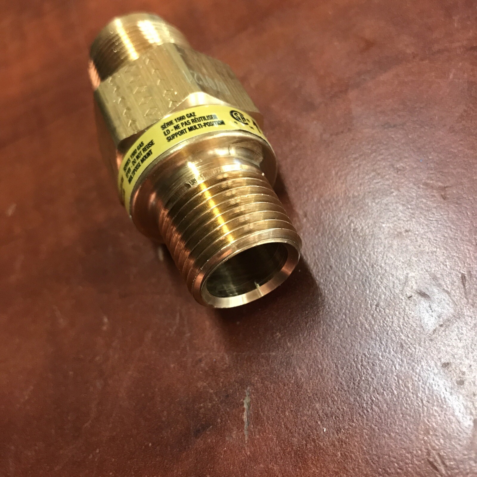 1x New Brass Excess Flow Valve EFV Series 1560 EFVB Gas Check Valve ...