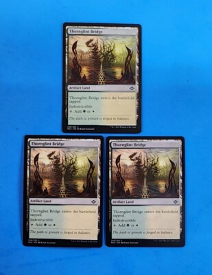 3x Thornglint Bridge Modern Horizons 2 2021 Mtg Artifact Land Dual Mana ...