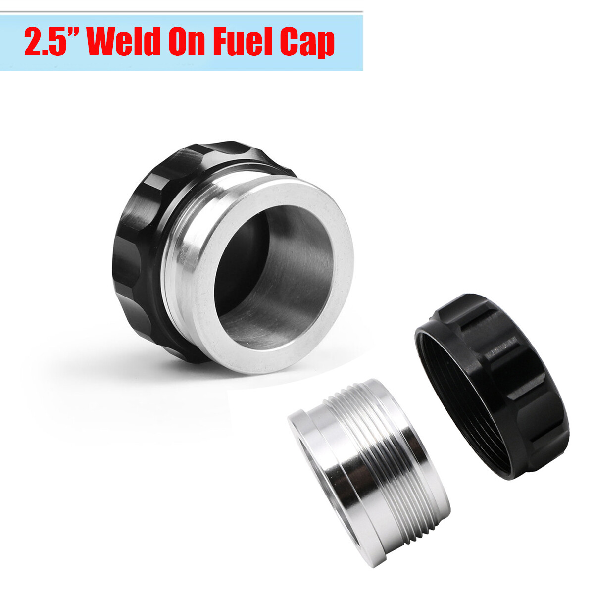 1Pcs 2.5" Filler Neck Weld On Bung Screw Cap Gas Oil Tank Refit Cover ...