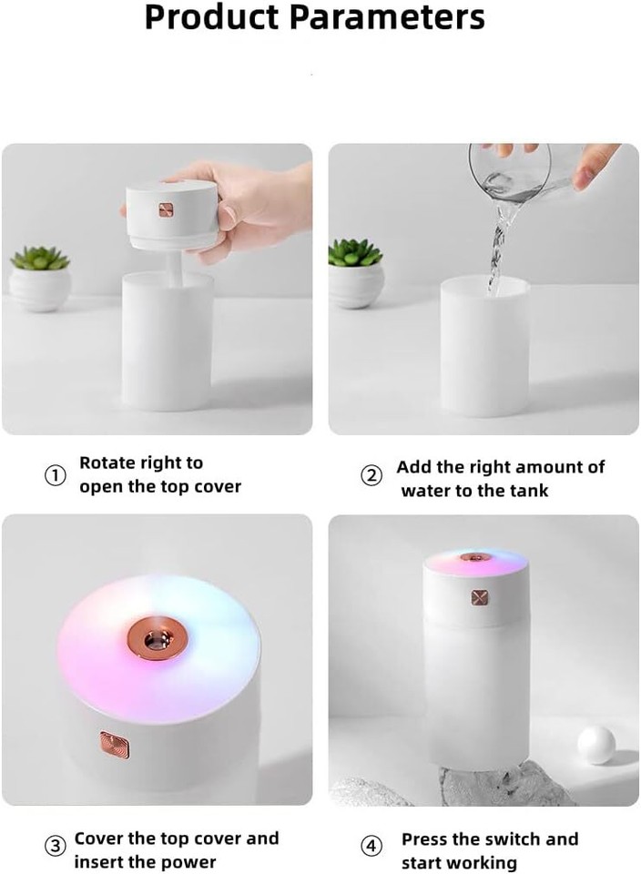 Mini Humidifier,USB Colorful cool mist humidifier air humidifier ...