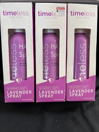 NWB 3PK Timeless Skin Care HA Spray w/ Matrixyl 3000 + Lavender Extract ...