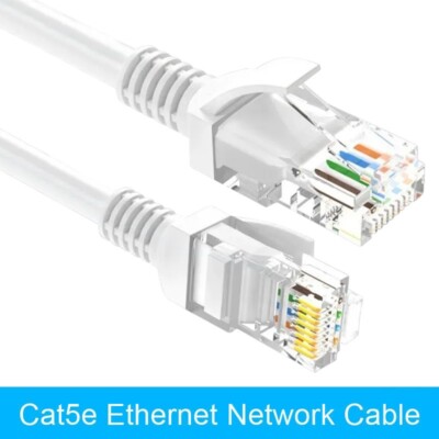 10 Metre Ethernet Cable Black Long RJ45 CAT 5e LAN Network Internet ...