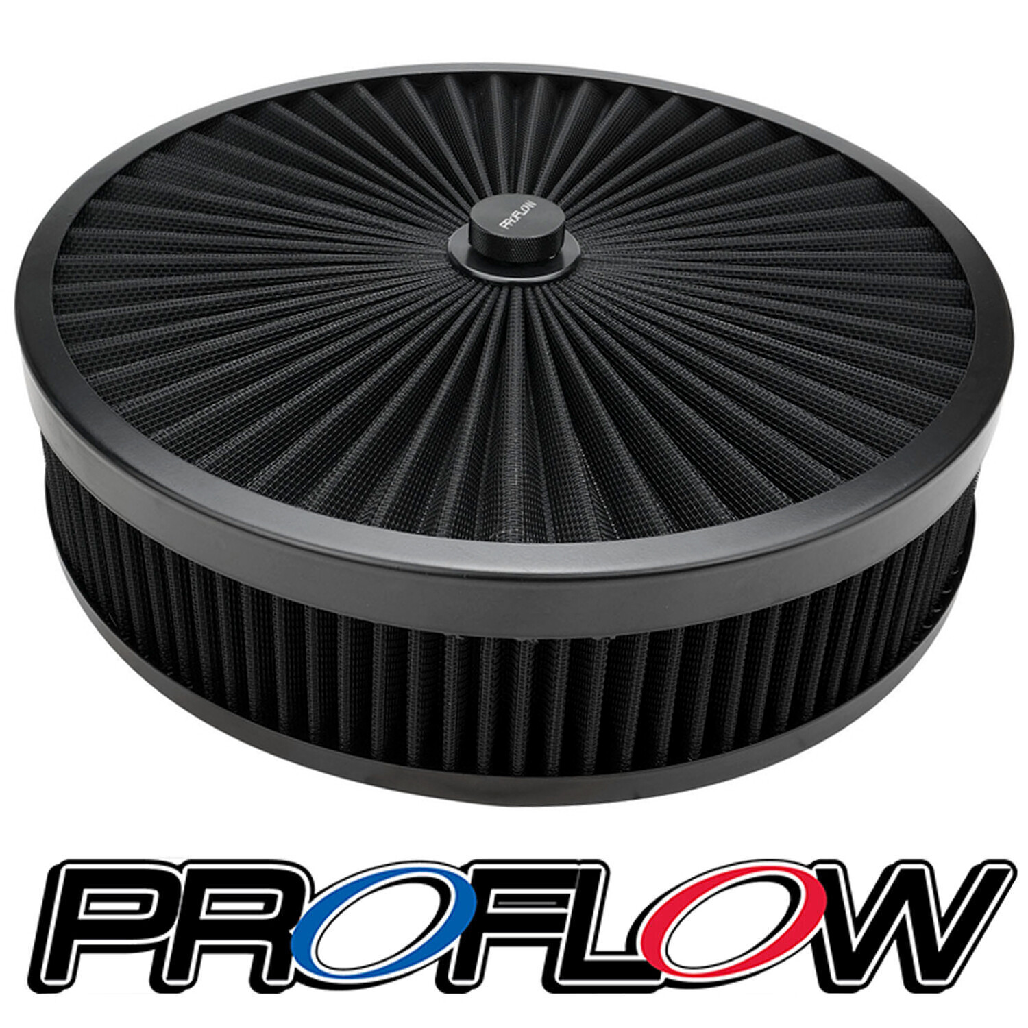 Proflow Air Filter Assembly Flow Top Round Black 14" x 2" Suit 5-1/8 ...