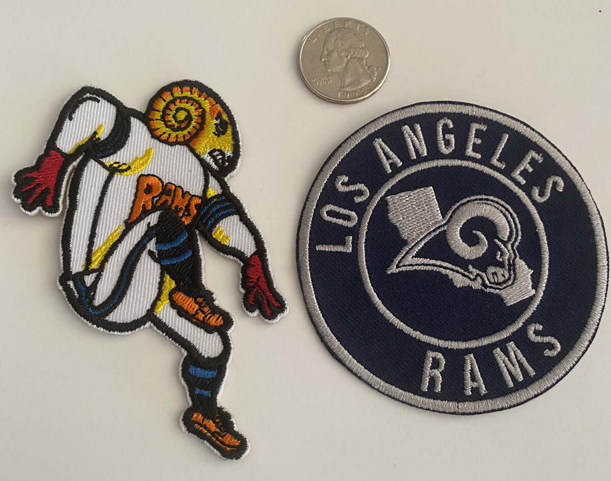 2-Los Angeles/ St Louis Rams Vintage EMBROIDERED IRON ON PATCHES NFL 3 ...
