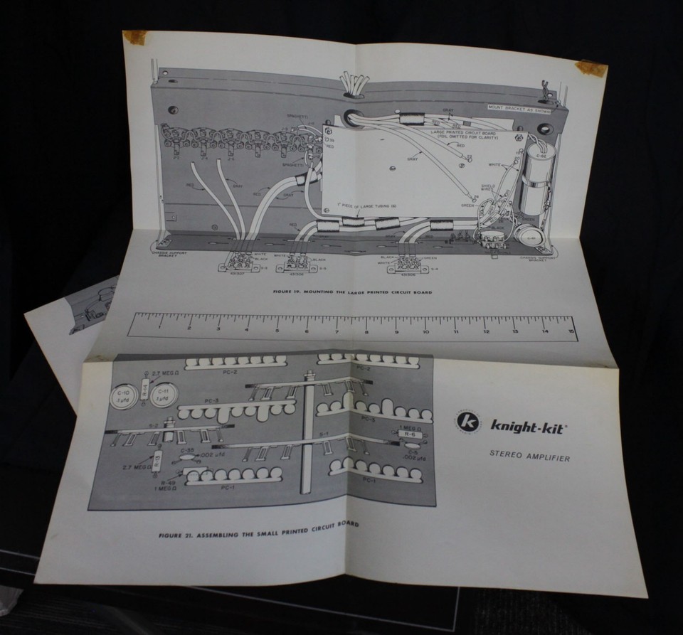 Lot of Vtg Knight Speaker Manual KN281 Stereo Amplifier Schematics ...