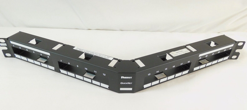 QAPP24BL Panduit QuickNet Angled Patch Panel 24 Port 1RU - EXCELLENT ...