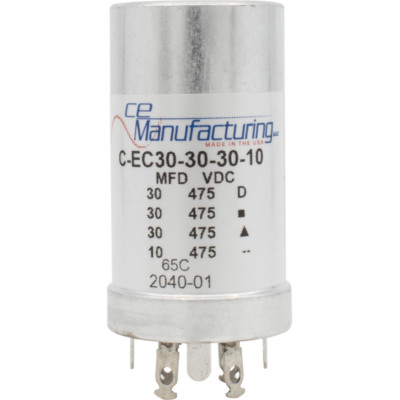 Capacitor, CE Mfg., 475V, 30/30/30/10µF, Electrolytic | eBay