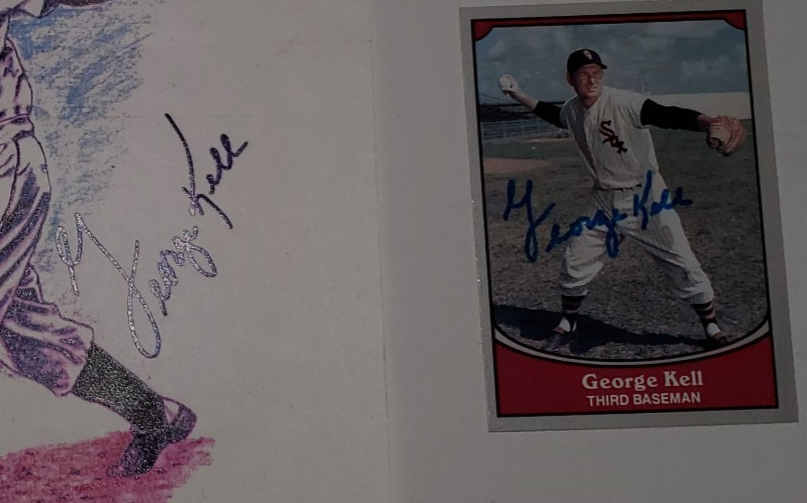 GEORGE KELL SIGNED BASEBALL CARD & PERSONALLY DONE BIO DONE & SIGNED BY ...