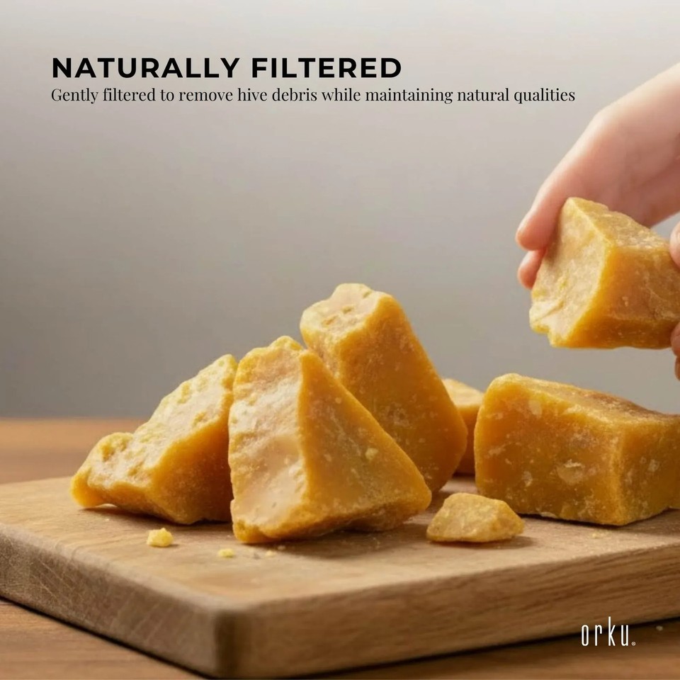 Orku Australian Beeswax Chunks 1kg Pure Natural Unrefined Raw Cosmetic ...