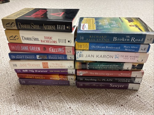 Lot of 15 LARGE PRINT Romance Women's Fiction Hardcover Books Popular ...