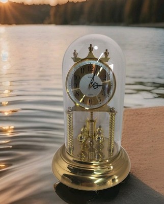 Quality Craftsmanship SLOAN German Clock Quartz w Glass Dome | eBay