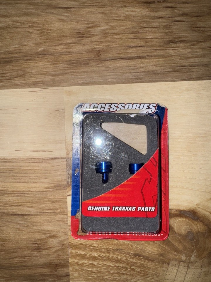 Traxxas Part 3767A Shock caps aluminum blue-anodized Slash Rustle New ...