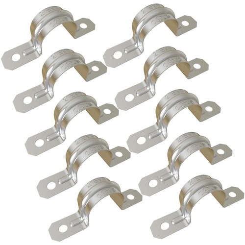 HXH 10PCS 2 Inch EMT Double-Hole Stainless Steel Pipe Clamps ...