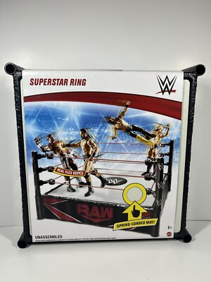 WWE Monday Night Raw Ring Real Flex Ropes & Sping-loaded Mat! Superstar ...