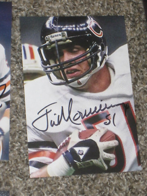 1985 Chicago Bears JIM MORRISSEY Signed 4x6 Photo FOOTBALL AUTOGRAPH 1D ...