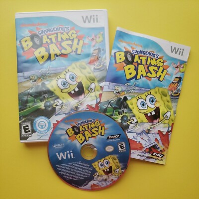 SpongeBob's Boating Bash (Nintendo Wii, 2010) Complete, Manual, Tested ...
