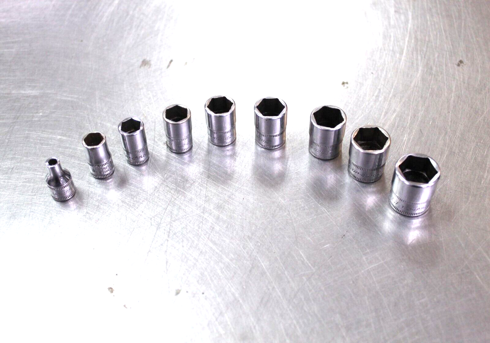 SNAP-ON 9pc 1/4" METRIC 6 PT SOCKET SET 4MM - 15MM (TMM4 to TMM15) | eBay