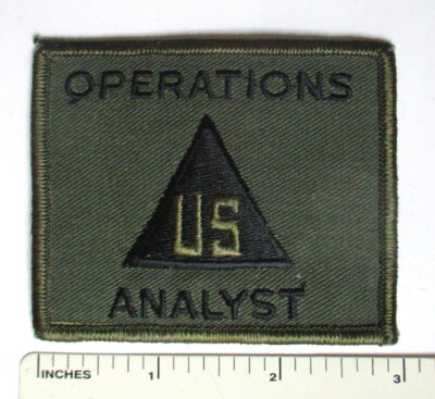 1960s Vintage OPERATIONS ANALYST US TECH REP PATCH Subdued Merrowed ...