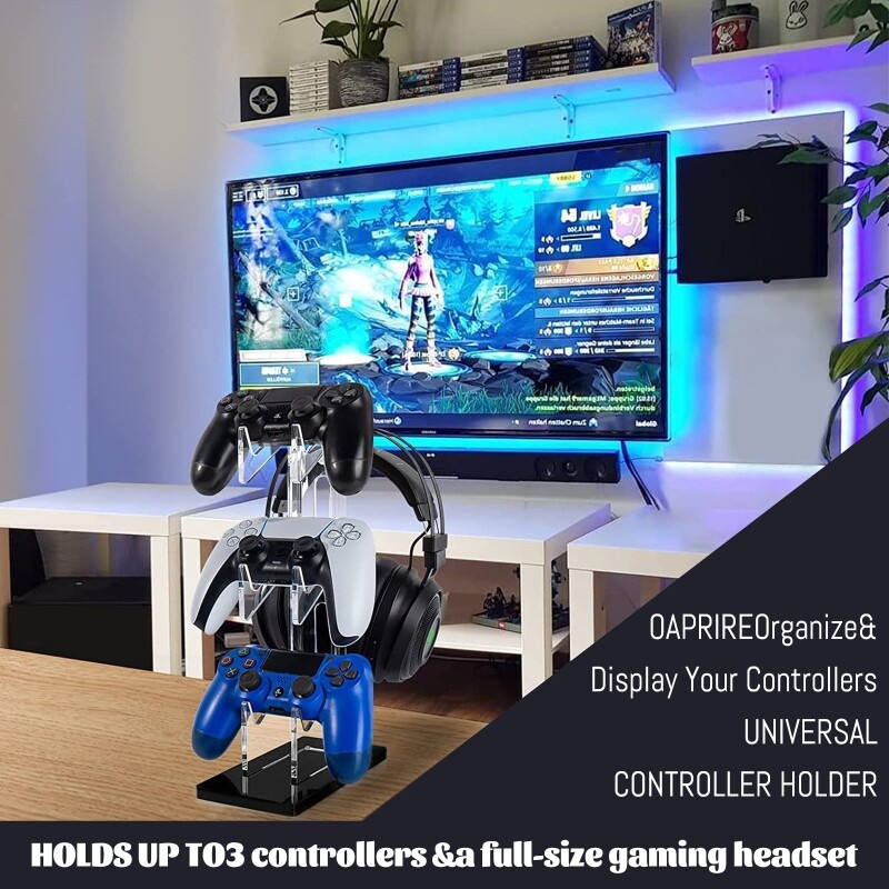 Universal Game Controller Holder Crystal Acrylic Gamepad Display Stand ...