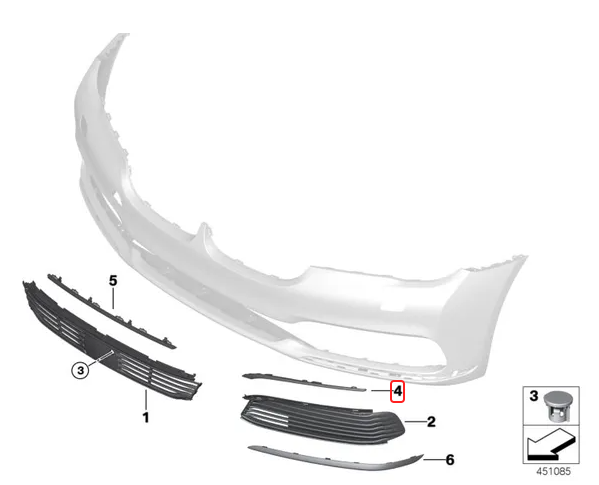 Genuine BMW OEM 51117369893 Protective Strip Top Left for sale online ...