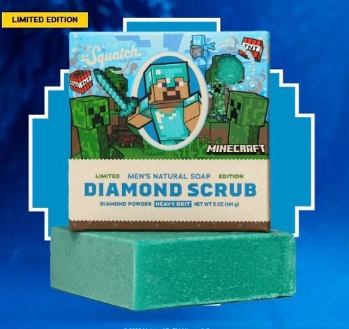 PRICE DROP! NEW BATCH! 2 PACK Dr Squatch Diamond Scrub MINECRAFT ...