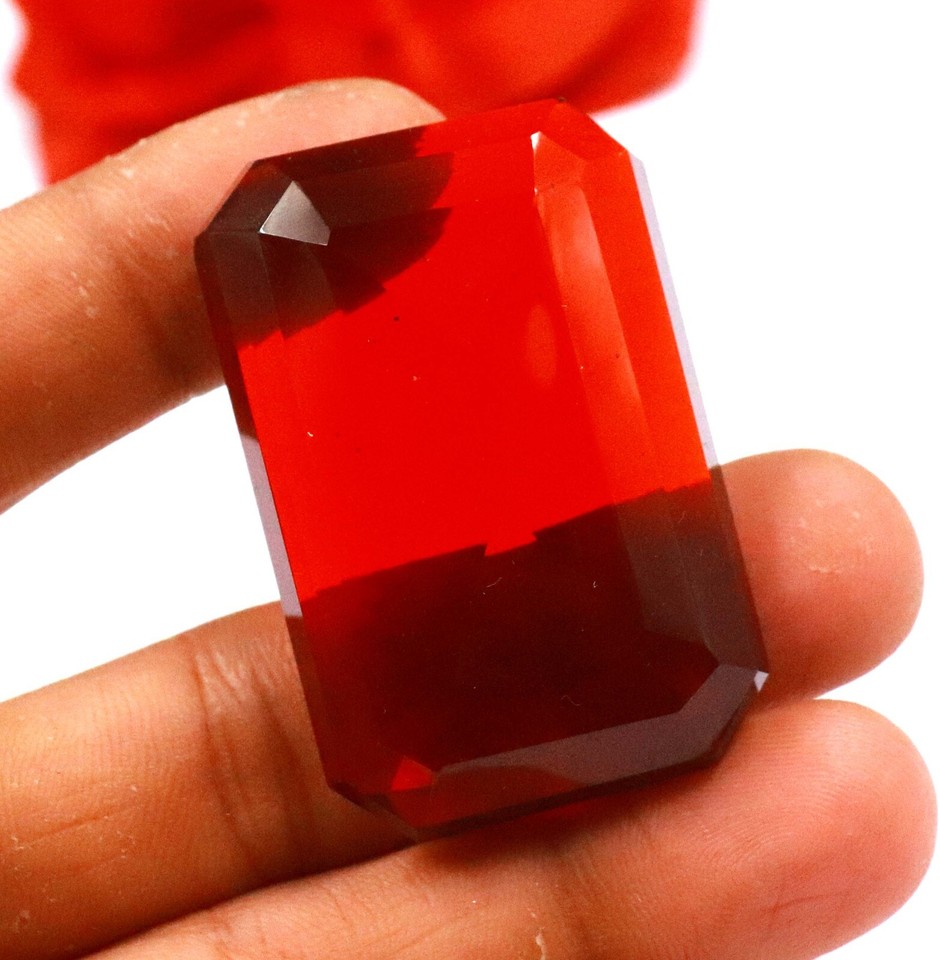 Transparent Brazilian Red Topaz 165.20 Ct Emerald Cut Certified/47mm ...