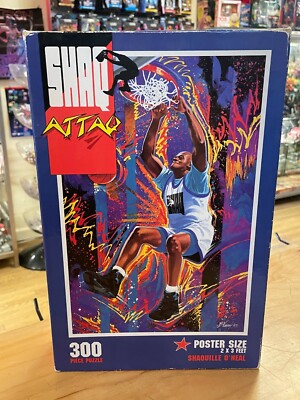 SEALED SHAQ ATTAQ POSTER PUZZLE 2' X 3' SHAQUILLE O'NEAL 300 PIECE 1993 ...