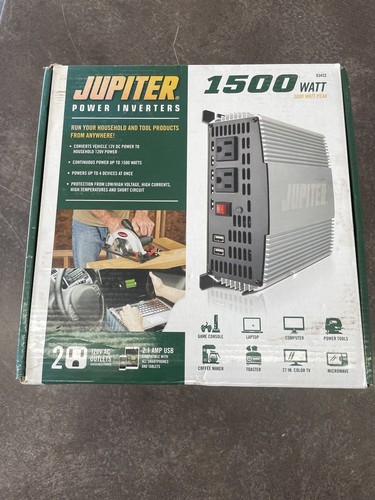 Jupiter Power Inverters 1500Watt 3000 Watt Peak Model 63432 NOB ...