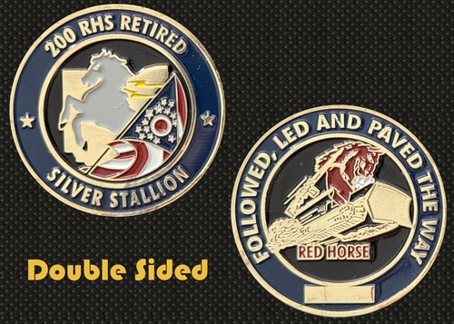 200 RHS Retired Silver Stallion & Red Horse Challenge Coin _G | eBay