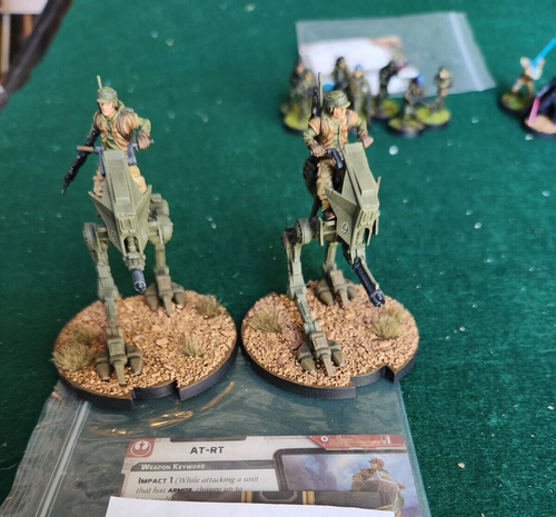 Star Wars Legion Rebel AT-RT walkers painted and based. Includes cards ...