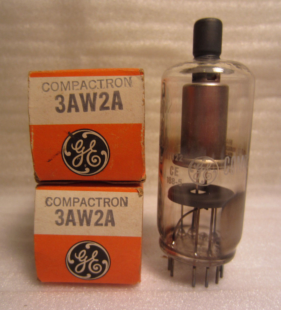 Lot Of 2 GE General Electric Compactron 3AW2A Electronic Vacuum Tubes ...