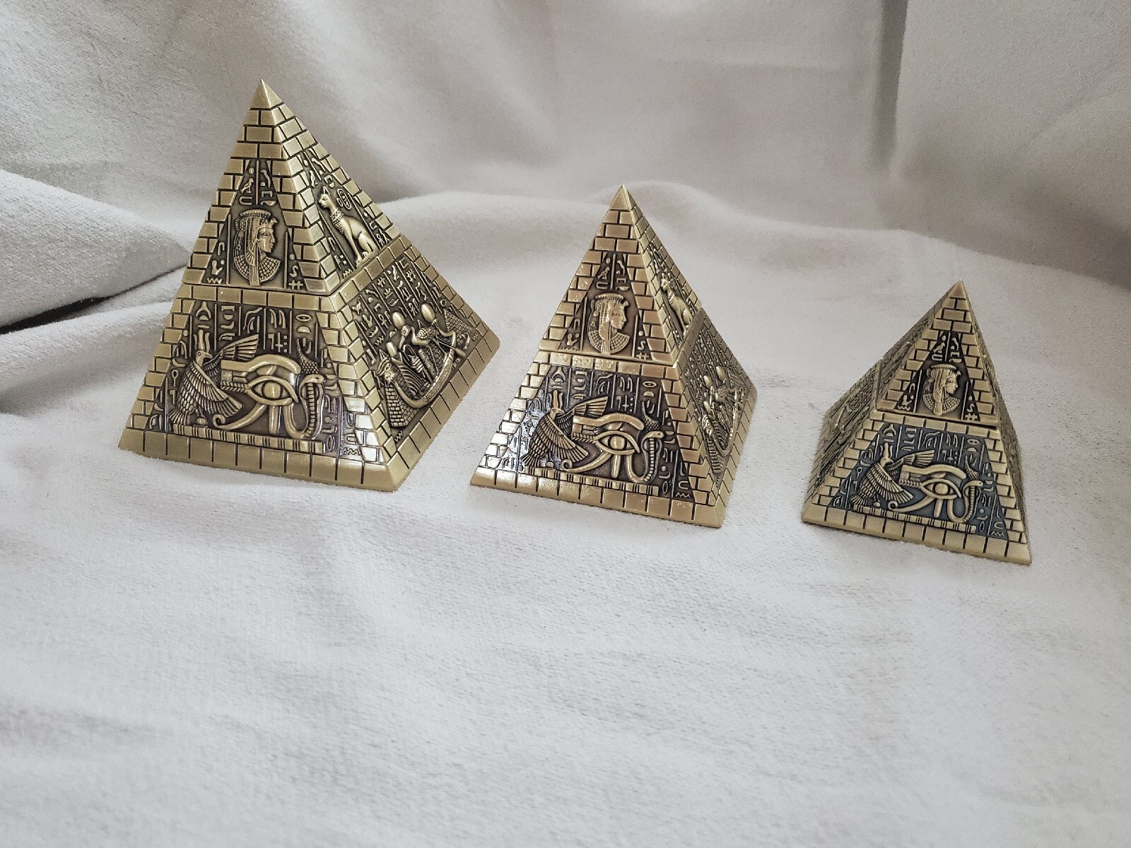 Metal Egyptian Pyramids Sculptures Set (3 Pcs) | eBay