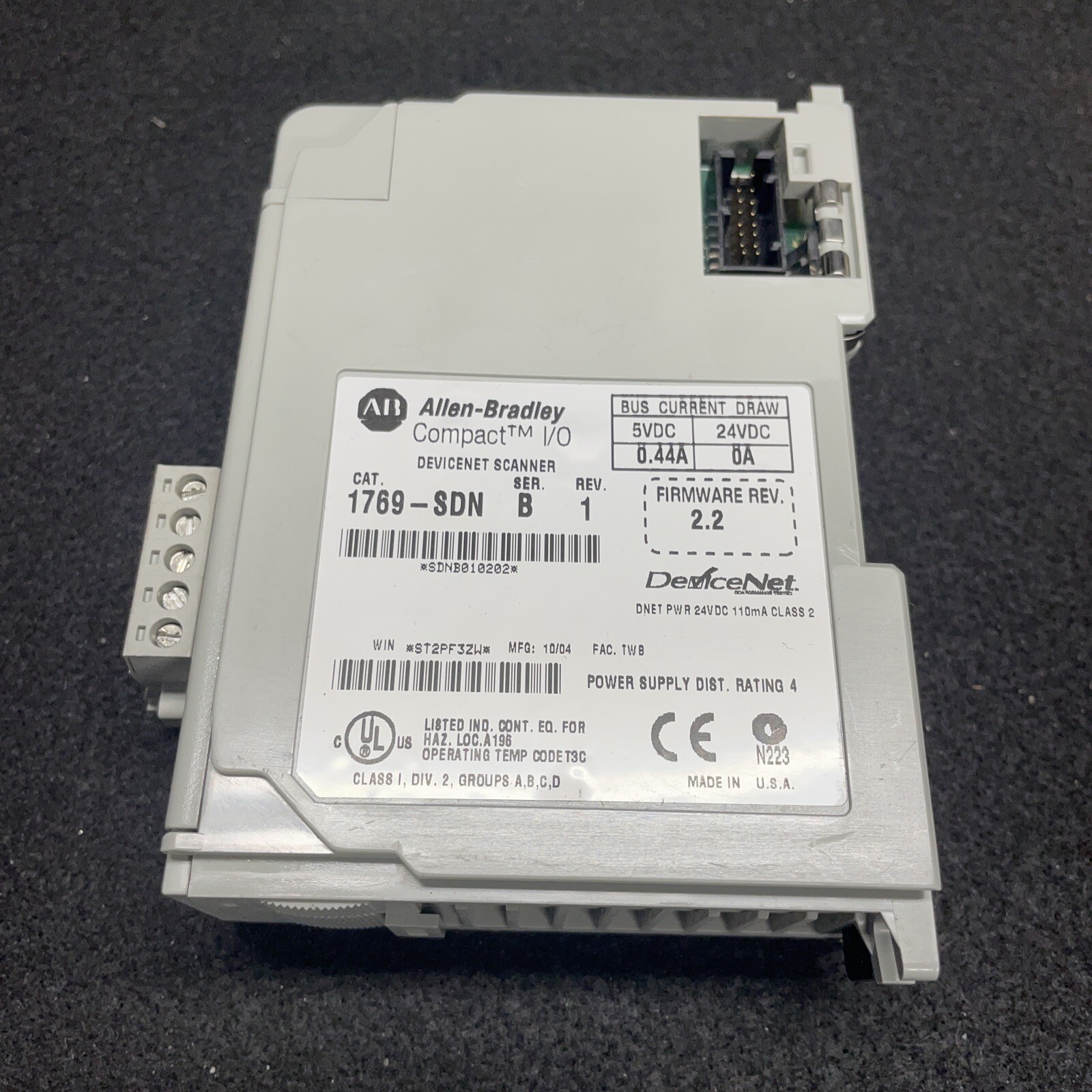 Allen-Bradley - 1769-SDN - Ser. B - Rev. 1 - Compact I/O - DeviceNet ...