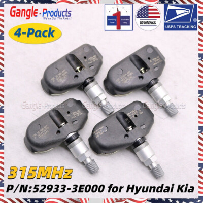 (4 PCS) 315MHz TIRE PRESSURE SENSOR MONITOR TPMS 52933-3E000 for ...