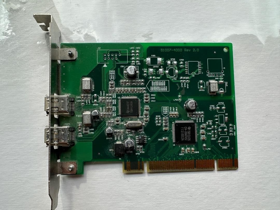 HP Dual Port 1349 FireRain Firewire PCI Card with two FireWire cables ...