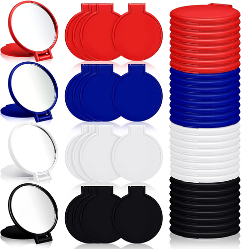 48 Pcs Compact Mirror Bulk 4Th of July Compact Mirrors Pocket Mirror ...