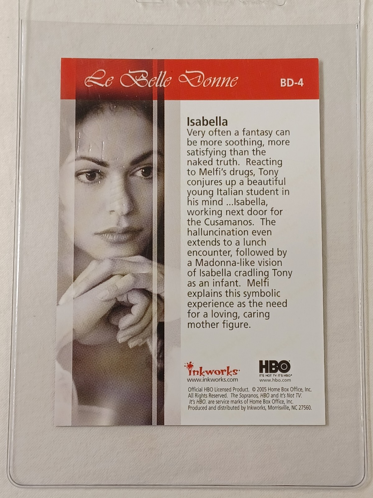2005 The Sopranos HBO Isabella Le Belle Donne BD-4 Insert Chase Card | eBay