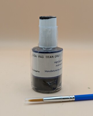 For Hyundai Code R4G TITAN GREY Touch Up Paint & Free Fine Tip Brush ...