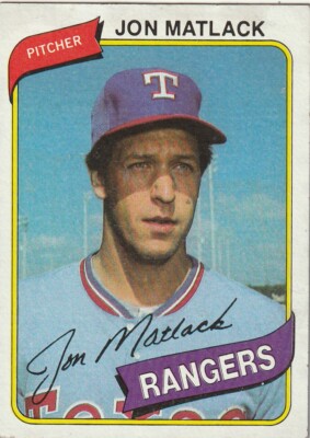 FREE SHIPPING-NRMINT-1980 Topps #592 Jon Matlack NM Rangers PLUS BONUS ...