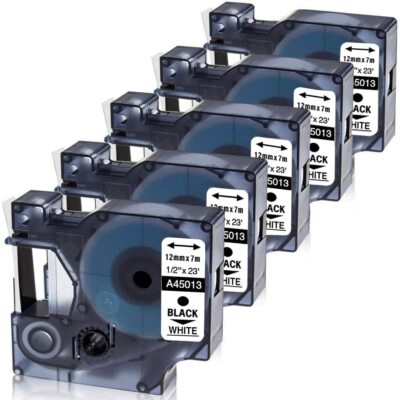 5-Pk/Pack D1 Label Tape 45013 S0720530 for DYMO LabelManager 160 280 ...