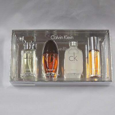 CALVIN KLEIN Mini Set for Women 4 pcs ETERNITY OBSESSION CK ONE ESCAPE ...