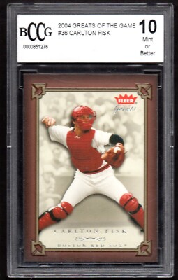 2004 Greats of the Game #36 Carlton Fisk R.Sox BCCG 10 Mint or Better ...