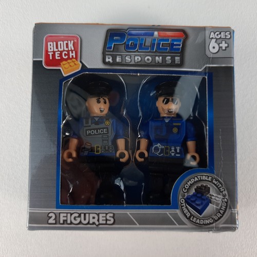 Box Damaged - Block Tech Police Response 2 Policemen Officer Figures ...