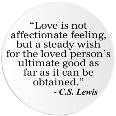 Love Is Not Affectionate Feeling C.S. Lewis - 10 Pack Circle Stickers 3 ...