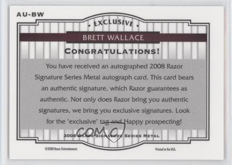2008 Razor Signature Series Metal Auto Prismatic Proofs /5 Brett ...